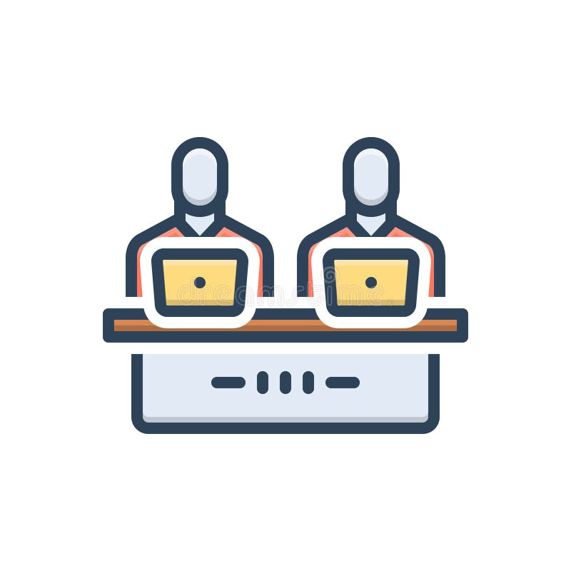 Color Illustration Icon for Staff, Employees and Workers Stock Vector ...