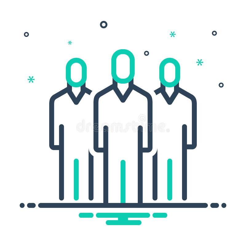 Mix Icon for Staff, Employees and Workers Stock Illustration ...