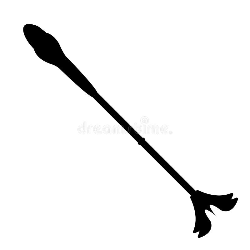 Staff Icon. Label of Fantasy and Medieval Weapon. Simple Style Stock ...