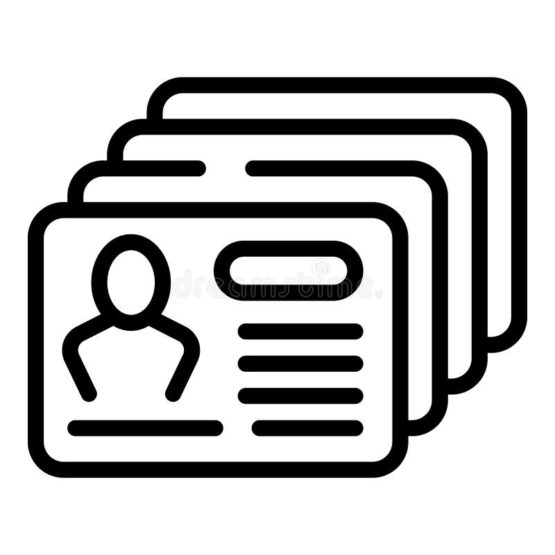 Staff Id Card Icon Outline Vector. Training Office Stock Vector ...