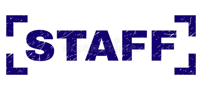 Scratched Textured STAFF Stamp Seal Inside Corners Stock Vector ...