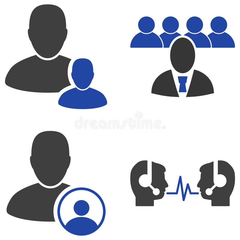 Staff Management Flat Icons Stock Vector - Illustration of arrangement ...