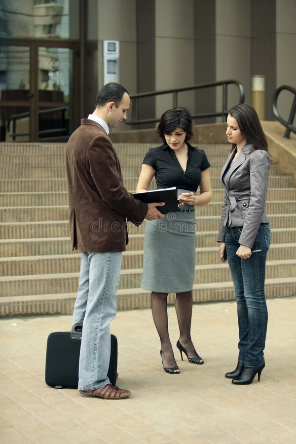 Staff meeting stock image. Image of happy, adult, long - 5258109