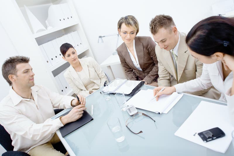 Staff meeting stock photo. Image of beige, face, meeting - 9019452