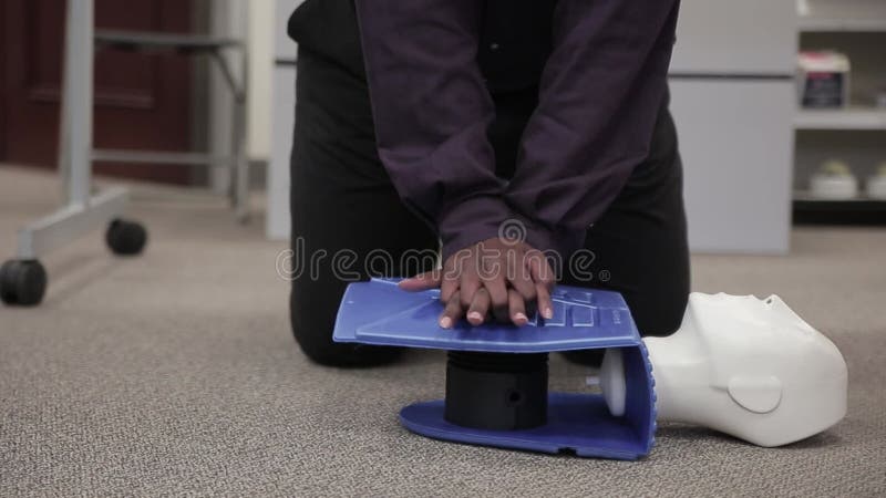 Staff Training for CPR First Aid with the AED. Stock Footage - Video of ...