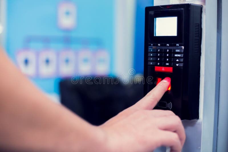 Staff Push Down Electronic Control Machine with Finger Scan To Access ...