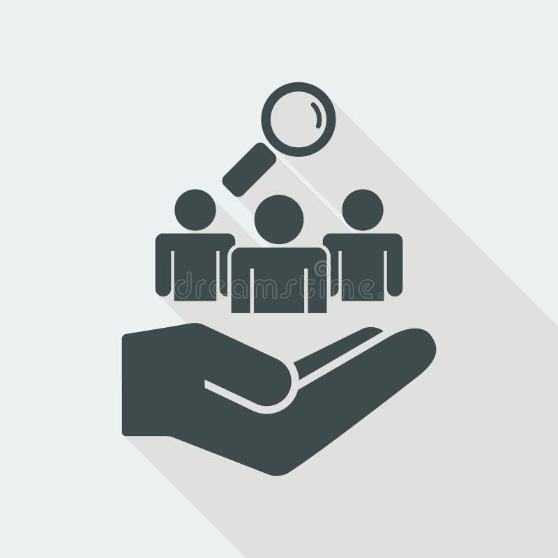 Staff Recruitment Service - Minimal Icon Stock Vector - Illustration of ...