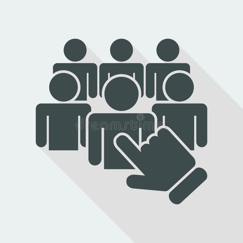 Staff selection icon stock vector. Illustration of agency - 117820103