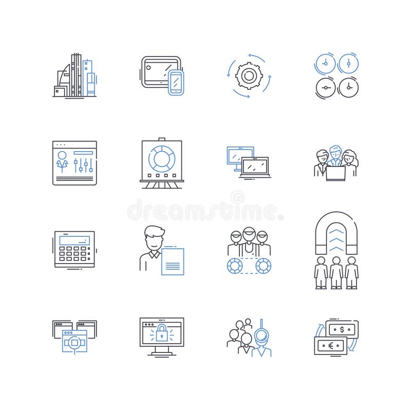 Staff Session Line Icons Collection. Collaboration, Motivation ... Staff Session Line Icons Collection. Collaboration, Motivation ...