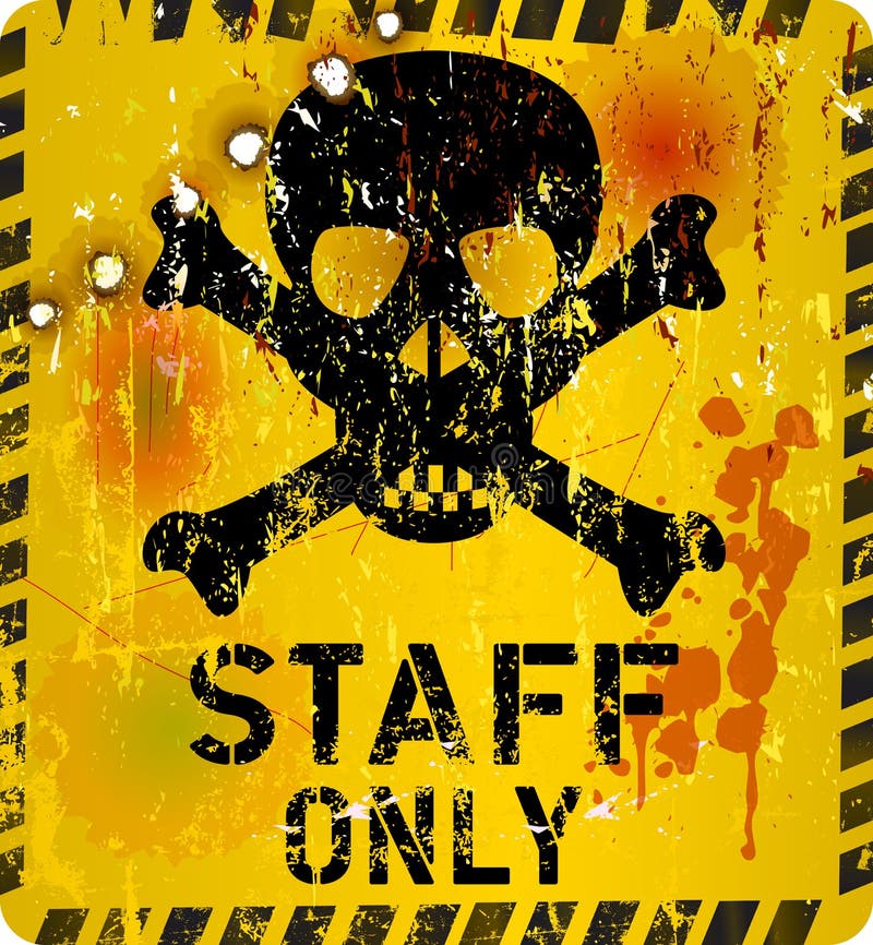 Staff only sign stock vector. Illustration of safety - 35644919