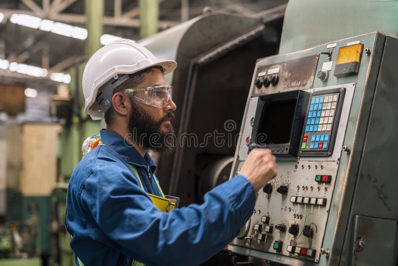 Staff or Technicians are Checking the Operation of the Old Machine ...