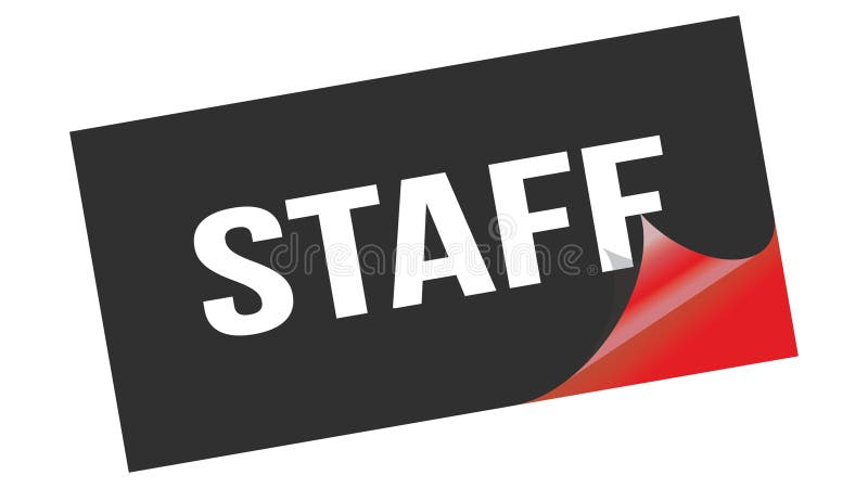 STAFF Text Written on Red Grungy Round Stamp Stock Illustration ...