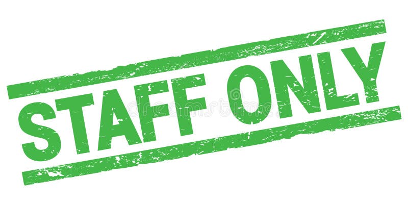 STAFF only Text on Green Rectangle Stamp Sign Stock Illustration ...