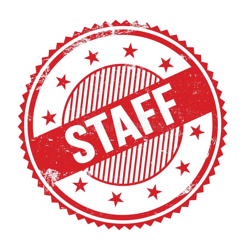 STAFF only Text on Green Grungy Round Rubber Stamp Stock Illustration ...