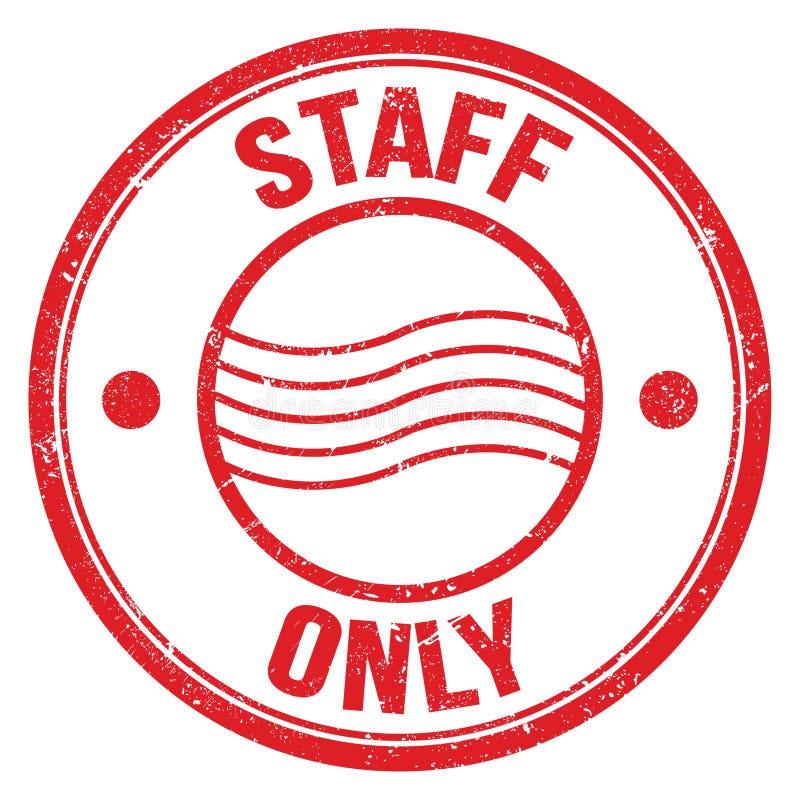 STAFF only Text on Red Round Postal Stamp Sign Stock Illustration ... STAFF only Text on Red Round Postal Stamp Sign Stock Illustration ...