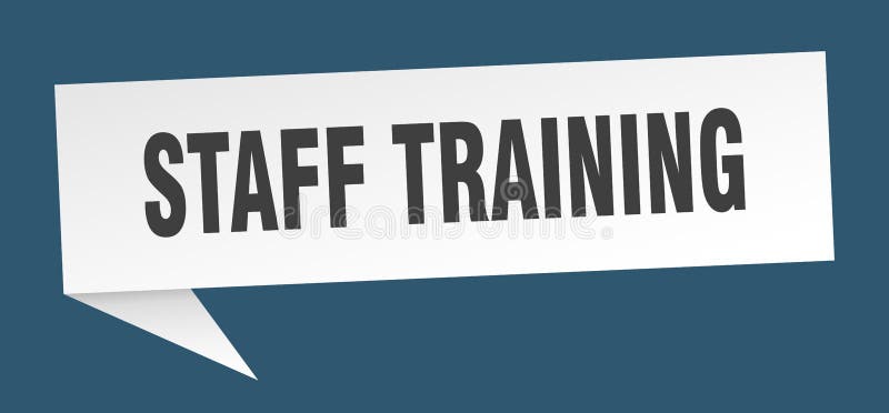 Staff Training Banner. Staff Training Speech Bubble Stock Vector ...