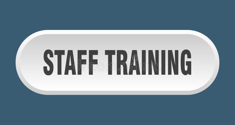 Staff Training Button. Rounded Sign on White Background Stock Vector ...