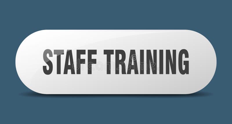 Staff Training Button. Sticker. Banner. Rounded Glass Sign Stock Vector ...