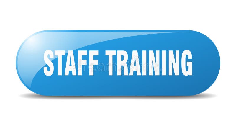 Staff Training Button. Sticker. Banner. Rounded Glass Sign Stock Vector ...
