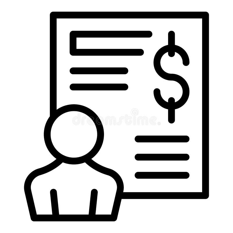Staff Training Contract Icon Outline Vector. Office Business Stock ...