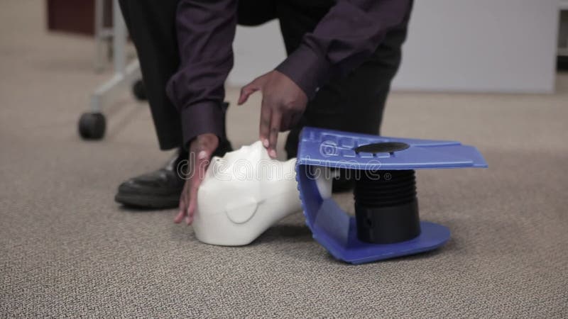 Staff Training for CPR First Aid with the AED. Stock Footage - Video of ...