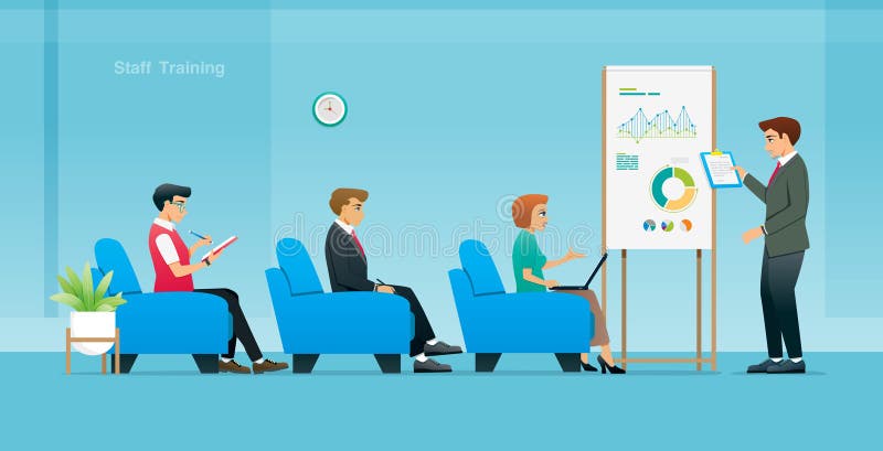 Staff training. stock vector. Illustration of teamwork - 311416405