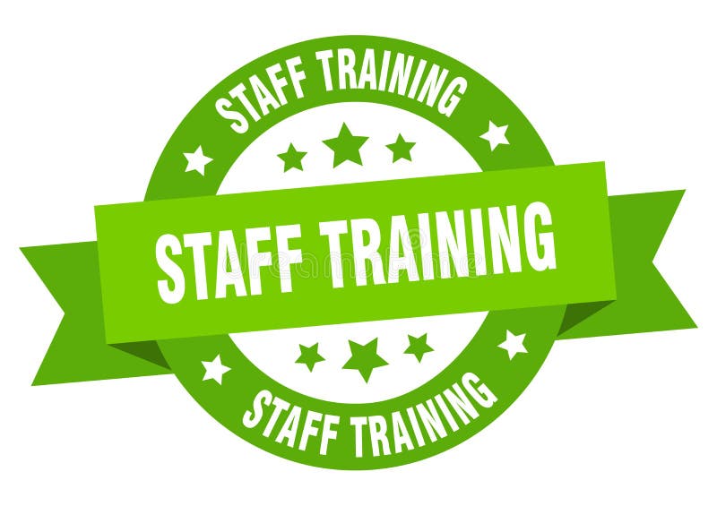 Staff Training Round Ribbon Isolated Label. Staff Training Sign Stock ...