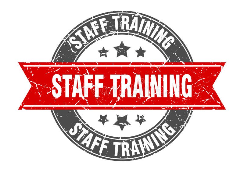 Staff Training Round Stamp with Ribbon. Label Sign Stock Vector ...