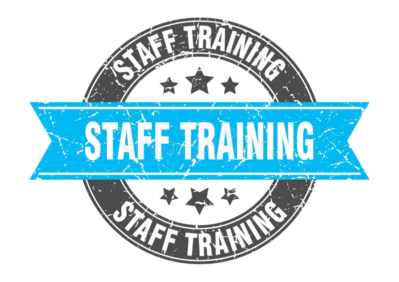 Staff Training Round Stamp with Ribbon. Label Sign Stock Vector ...