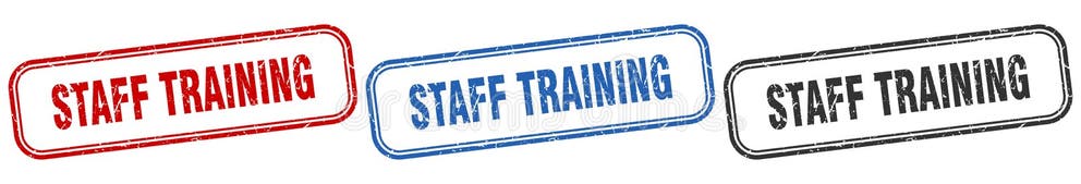 Staff Training Square Isolated Sign Set. Staff Training Stamp Stock ...