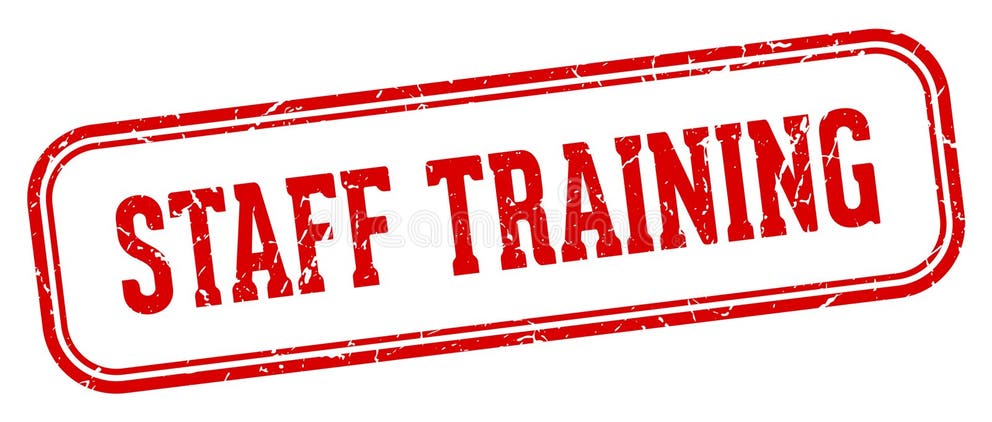 Staff Training Stamp. Staff Training Rectangular Stamp on White ...