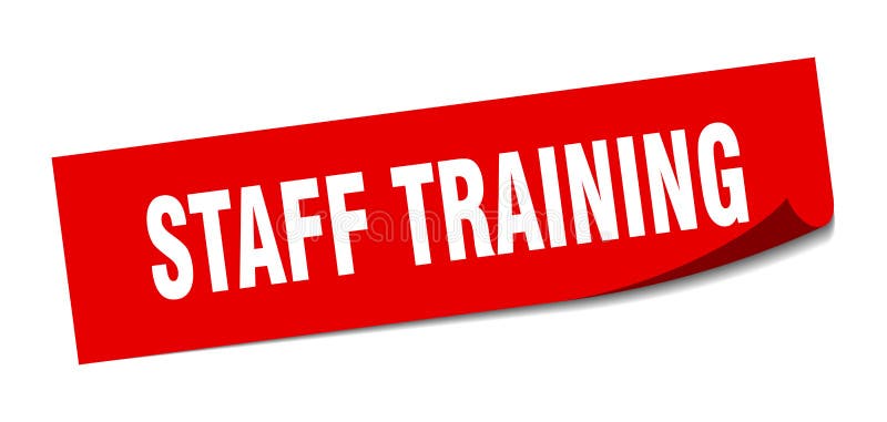 Staff Training Sticker. Square Isolated Label Sign. Peeler Stock Vector ...