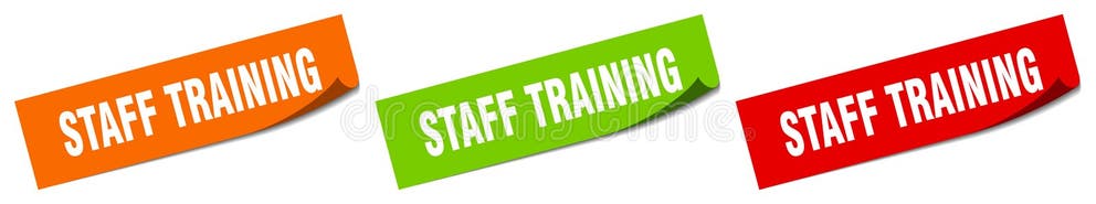 Staff Training Sticker. Staff Training Square Isolated Sign Stock ...