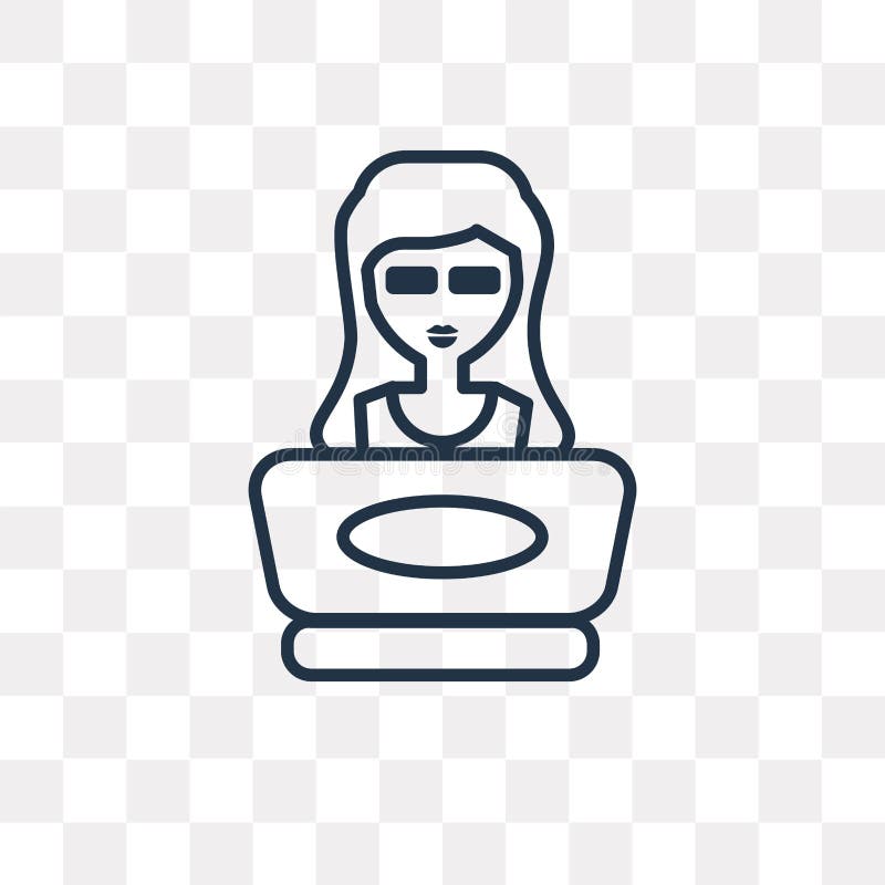 Staff Vector Icon Isolated on Transparent Background, Linear Sta Stock ...