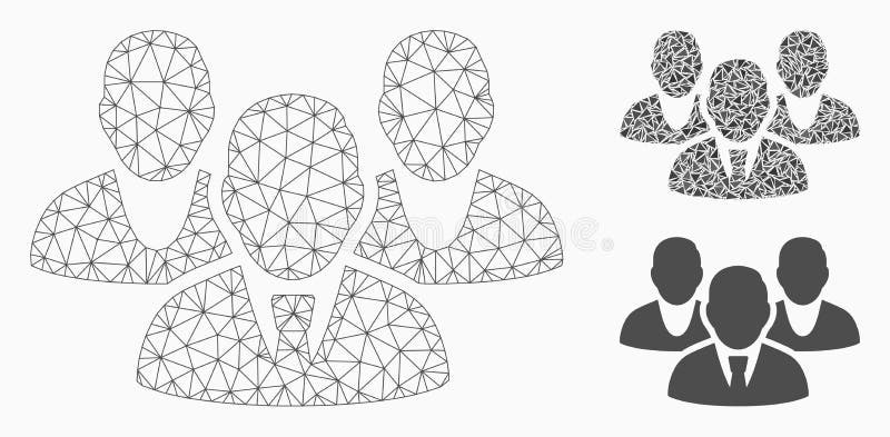 Staff Vector Mesh 2D Model and Triangle Mosaic Icon Stock Vector ...