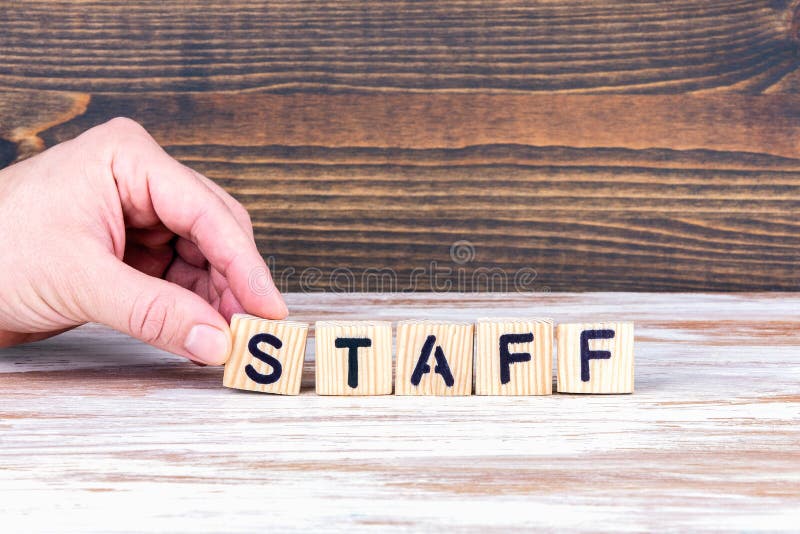 Staff. Wooden Letters on the Office Desk Stock Photo - Image of ...