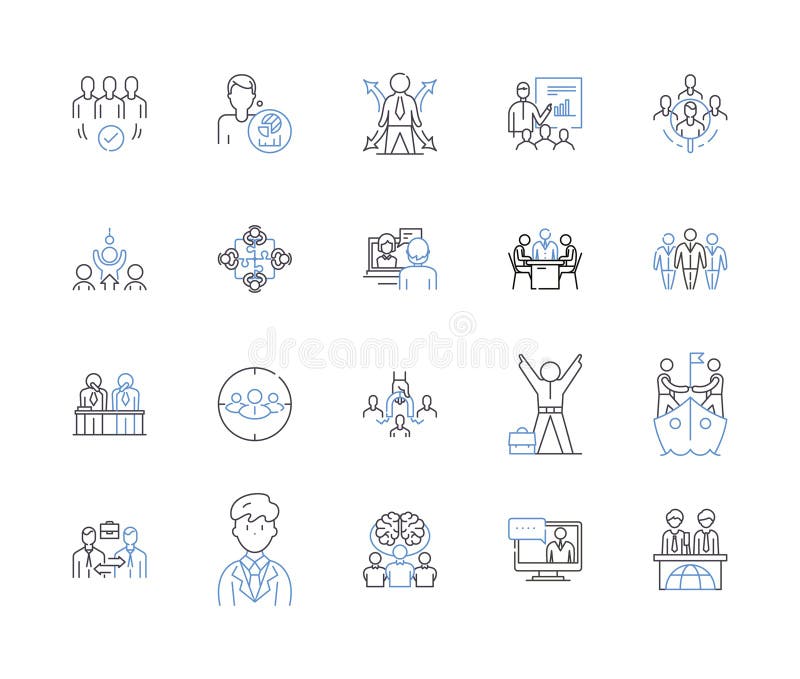 Staff Workflow Outline Icons Collection. Staff, Workflow, Planning ...