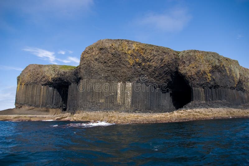 Volcanic Island with Basalt Columns Stock Photo - Image of plagioclase ...