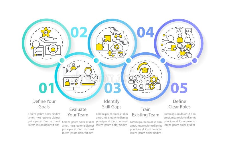 It Staffing Tips Blue Circle Infographic Template Stock Illustration ...