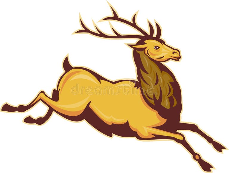 Leaping Deer Stock Illustrations – 265 Leaping Deer Stock Illustrations ...