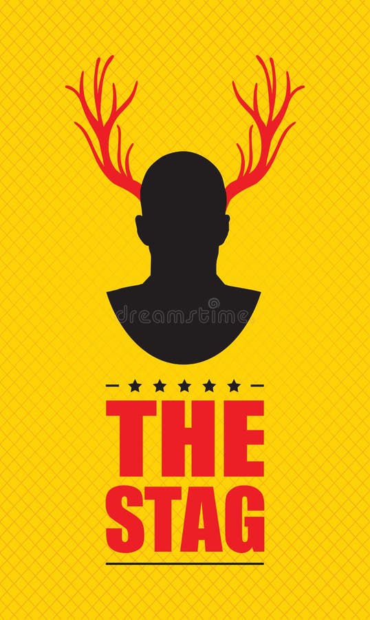 Stag night stock vector. Illustration of design, head - 41059273