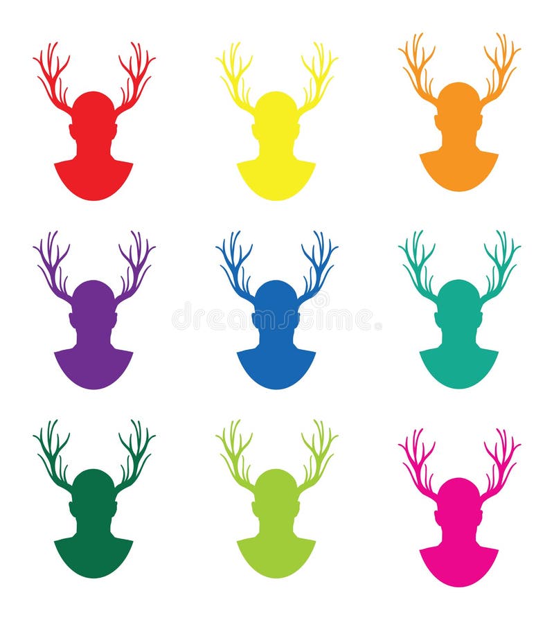 Stag night stock vector. Illustration of animal, celebrate - 41058609