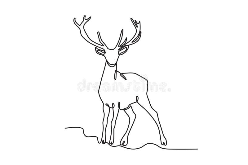 A stag standing stock illustration. Illustration of wildlife - 300929617
