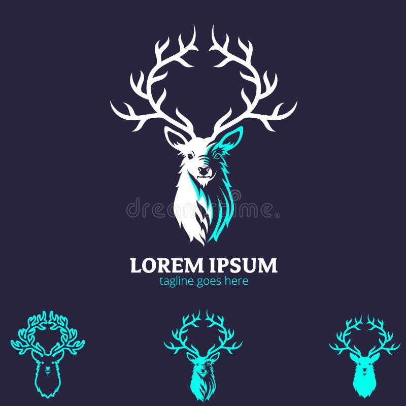 Stag Head Symbol Vector Illustration Stock Vector - Illustration of ...