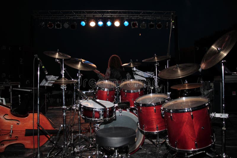 Stage stock photo. Image of bass, tune, music, stage, instruments - 1349084