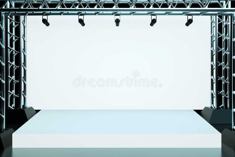 Empty Metal Concert Stage