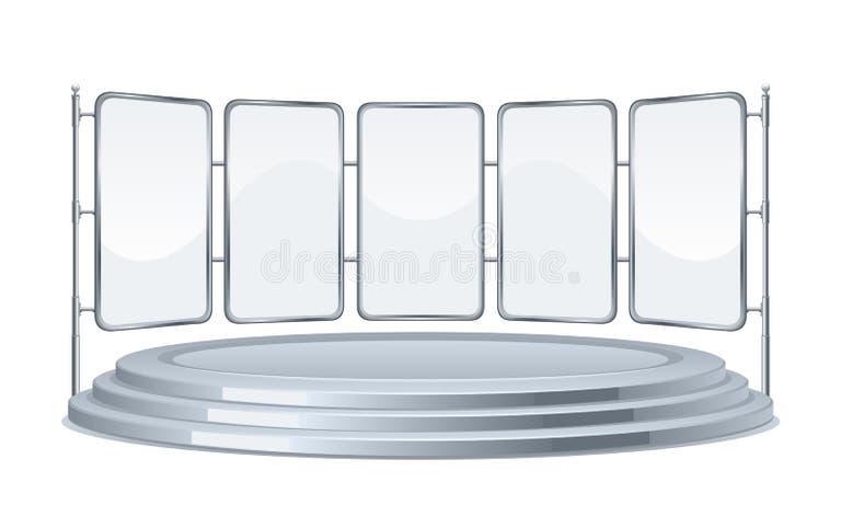 Banner Podium Stage Layout Design Background Stock Illustrations ...