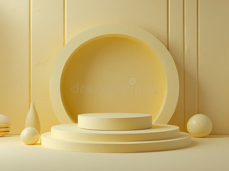 Elegant Empty Pedestal for Product Presentation in Modern Style Stock ...