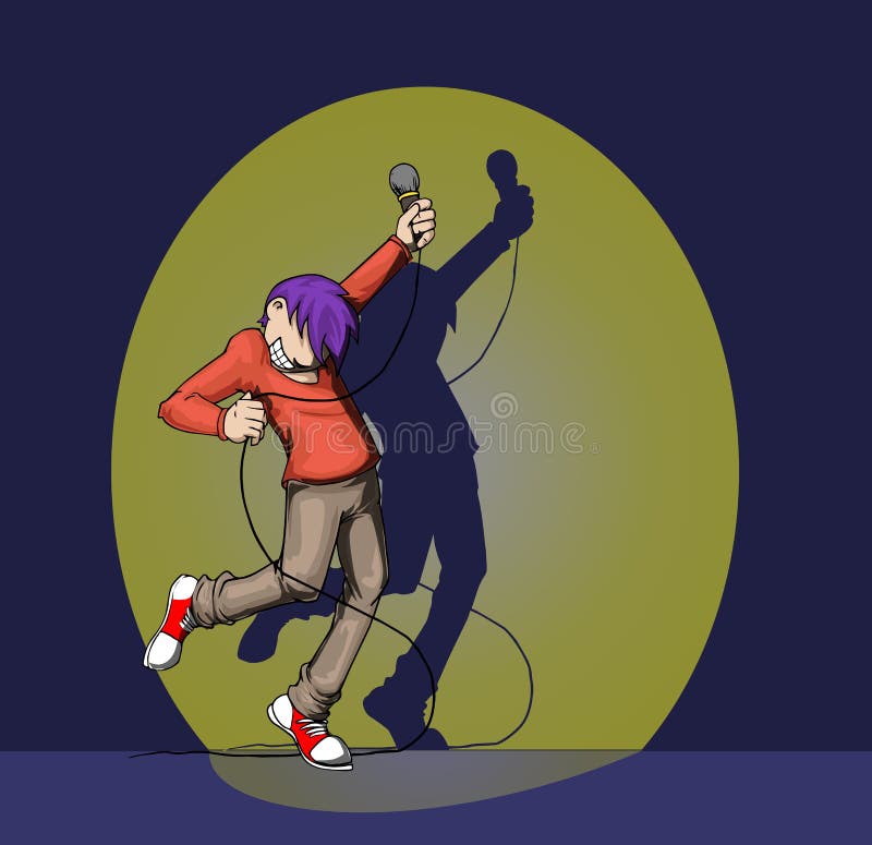 Cartoon Man Rocking Out Stock Illustrations – 15 Cartoon Man Rocking ...