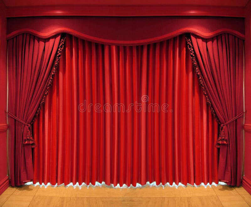 Red stage stock photo. Image of auditorium, theatrical - 7263310